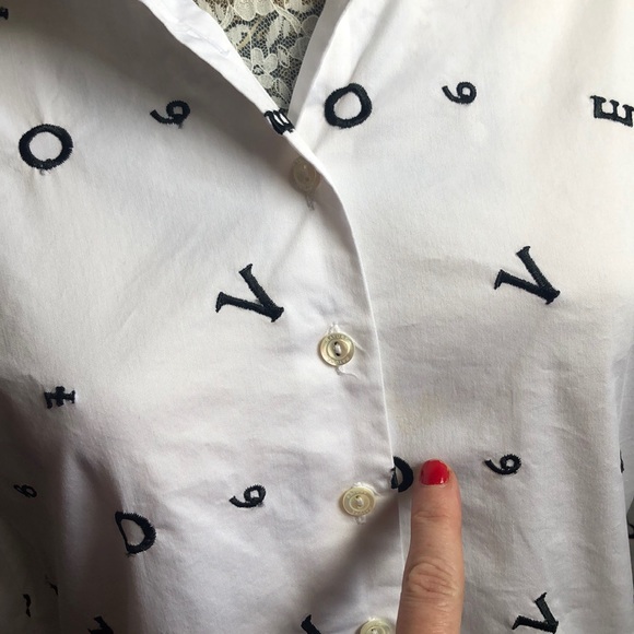 Rayure | Tops | Rayure Paris Alphabet Button Down | Poshmark
